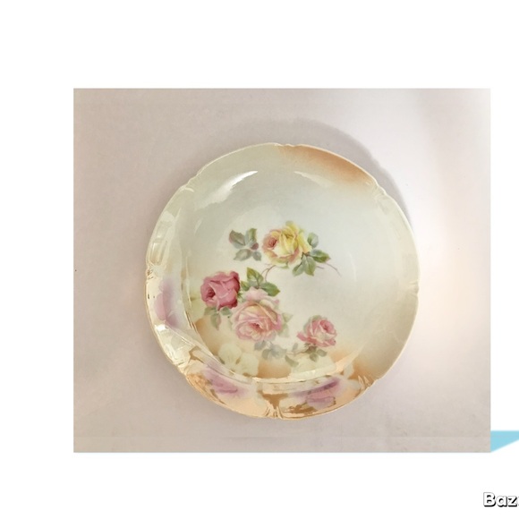 Bavaria | Accents | Vintage Bavaria Rcw China Plate Hand Painted Roses ...